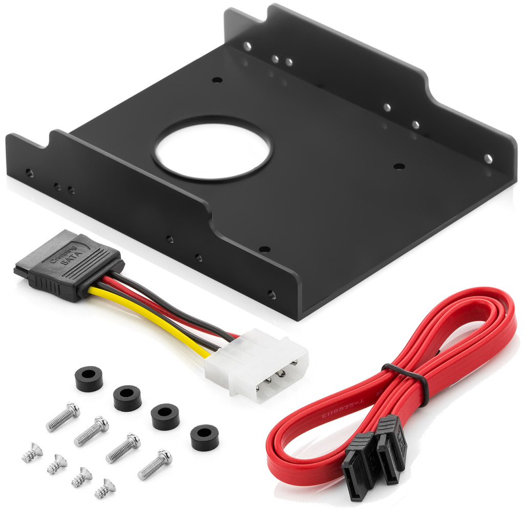 deleyCON 3,5" Einbaurahmen SET für 2,5" Festplatten / SSD`s - deleyCON