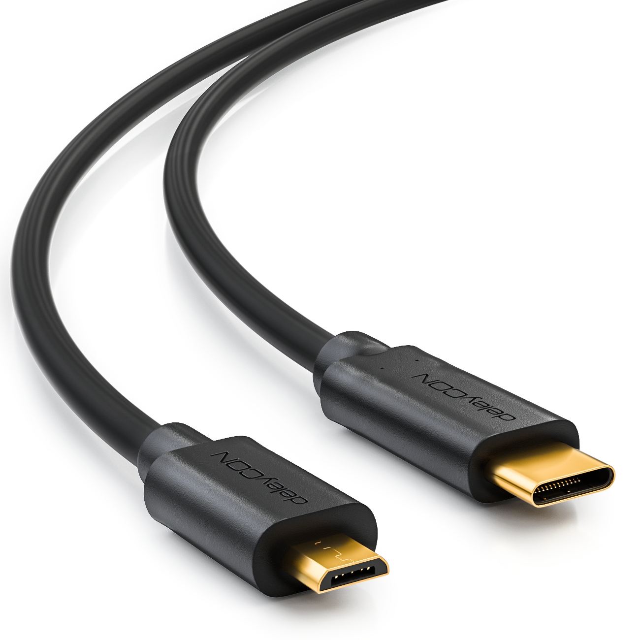 deleyCON USB 2.0 Ladekabel Datenkabel - Stecker Typ 3.1 - C auf micro ... deleyCON USB 2.0 Ladekabel Datenkabel - Stecker Typ 3.1 - C auf micro ...