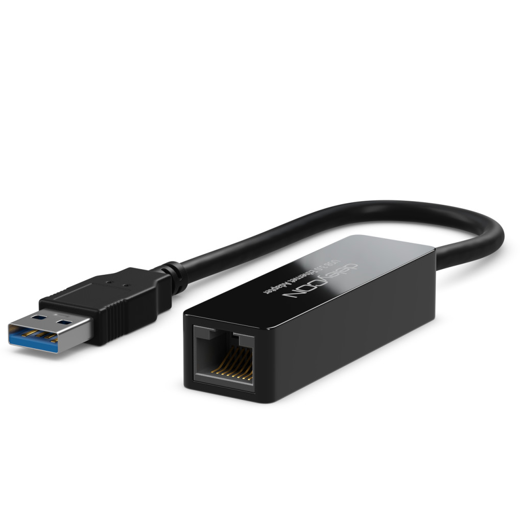 deleyCON LAN Adapter USB 3.0 Netzwerkadapter Gigabit Ethernet 1000Mbit ...