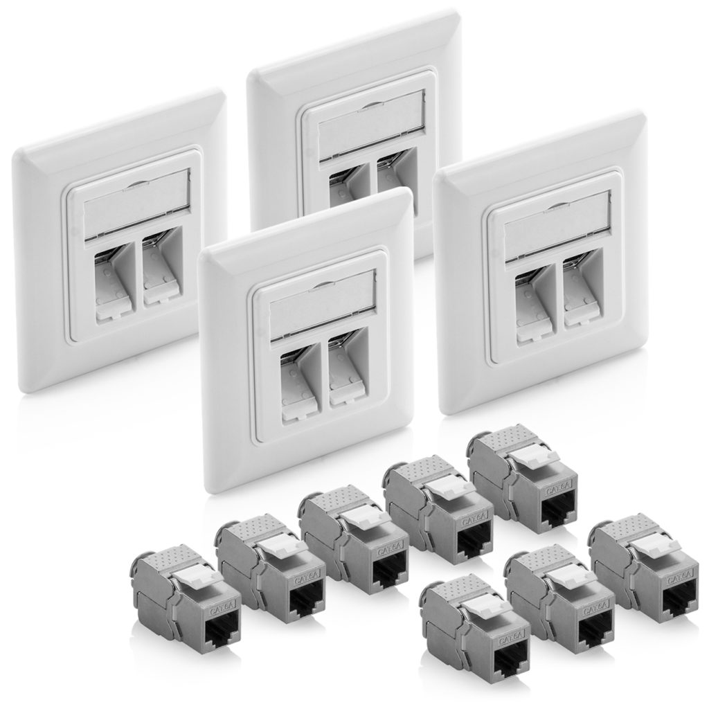 deleyCON Keystone Dose Netzwerkdose Datendose mit CAT 6a Keystone Jack ... deleyCON Keystone Dose Netzwerkdose Datendose mit CAT 6a Keystone Jack ...