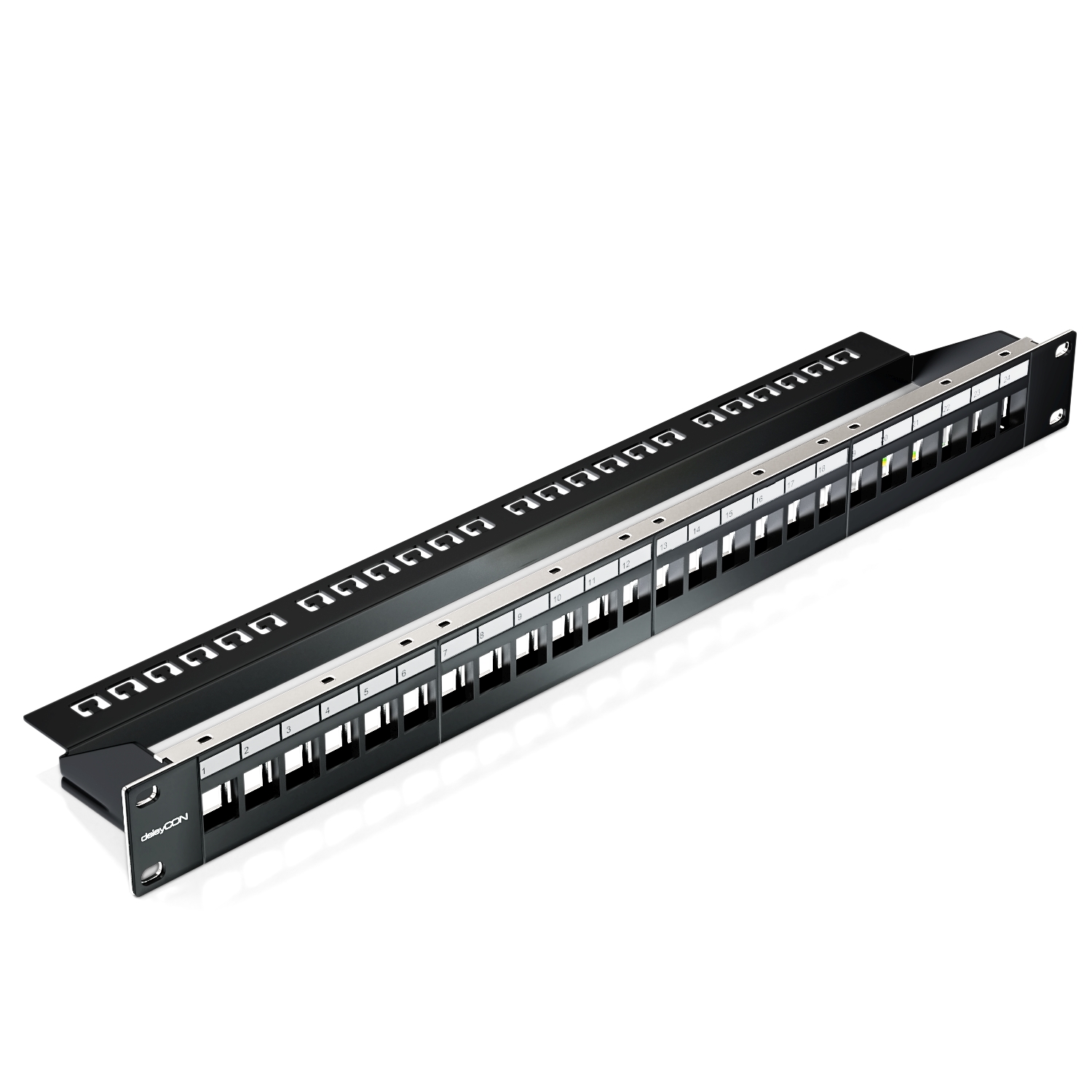 deleyCON 24 Port Patchpanel Patchfeld Modular für Keystone Module 1HE ...