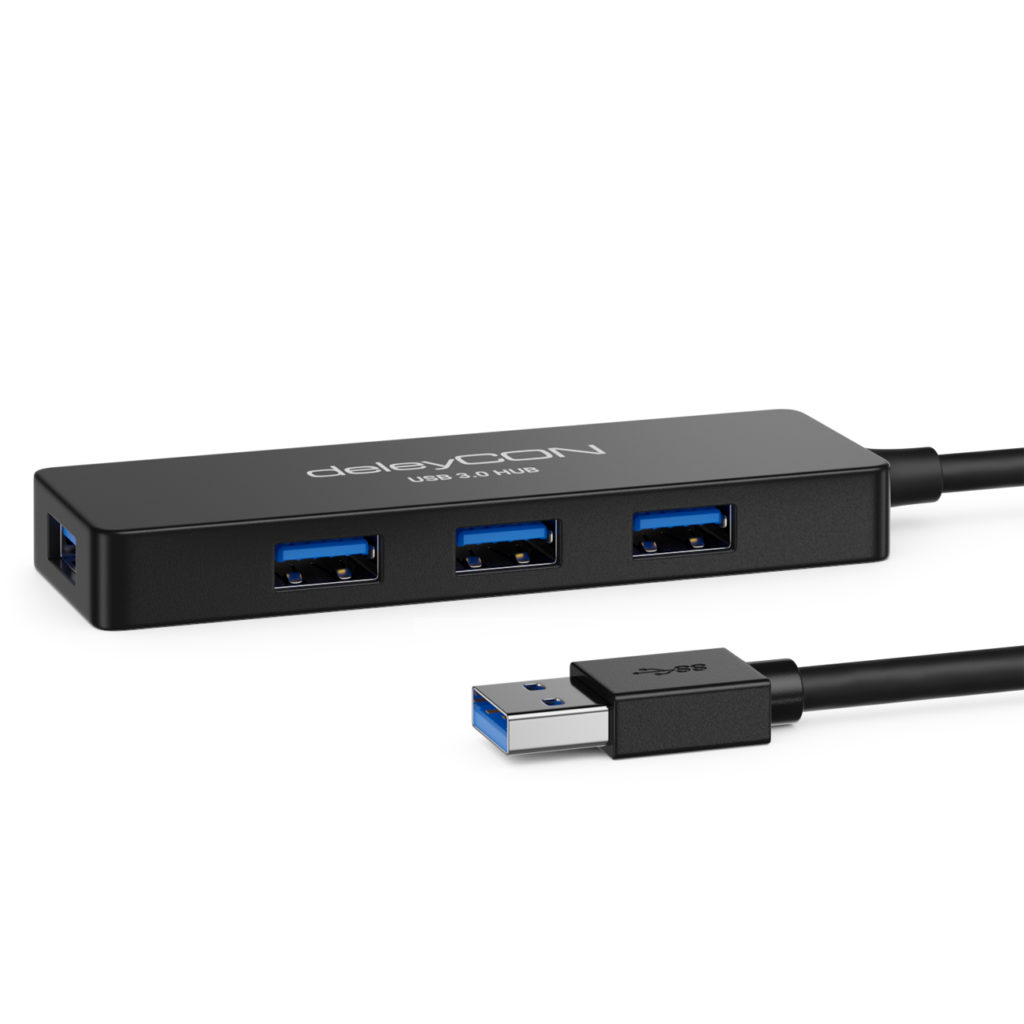 deleyCON 3 Port USB 3.0 HUB mit Kartenleser SDHC Micro SD Windows & Mac ...