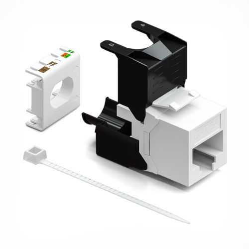 deleyCON CAT6a Keystone Jack RJ45 Modul Snap-In Montage CAT Rohkabel ...