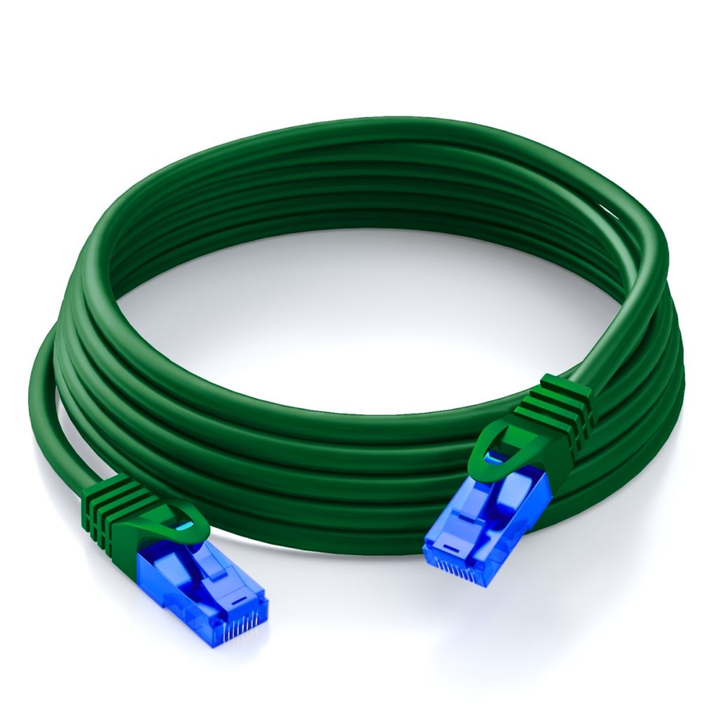 deleyCON CAT.6 Netzwerkkabel Patchkabel U/UTP - Grün - 13 Längen - deleyCON