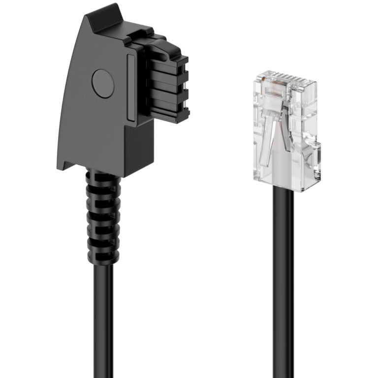 deleyCON Routerkabel TAE-F auf RJ45 (8P2C) Anschlusskabel DSL ADSL VDSL ...