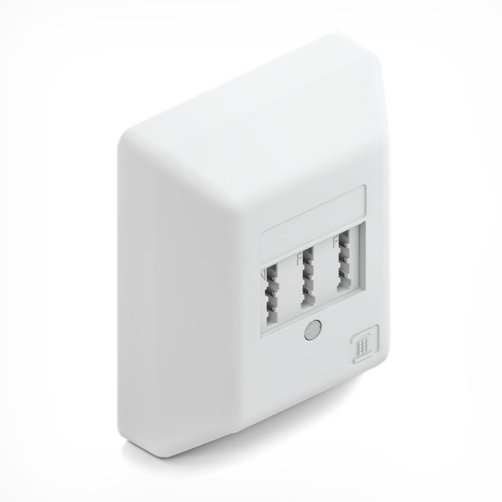 deleyCON Telefondose TAE NF/F Aufputzdose Anschlussdose NFF 2x Telefon ...