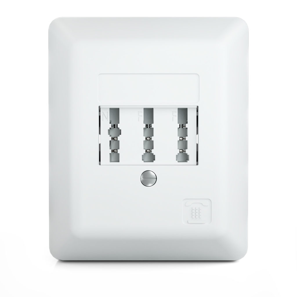 deleyCON Telefondose TAE NF/F Aufputzdose Anschlussdose NFF 2x Telefon ...