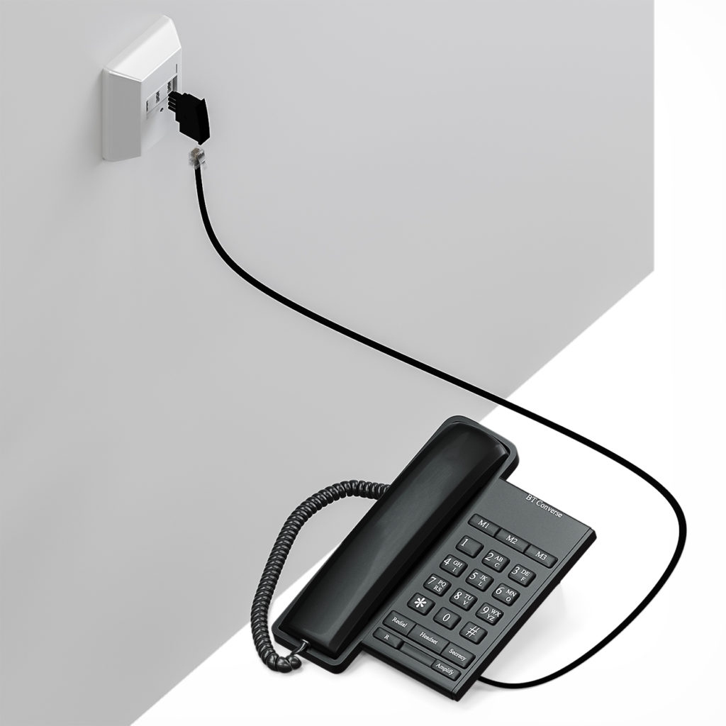 deleyCON Telefon Adapter Stecker TAE-F Stecker auf RJ11 Buchse 6P4C TAE ...