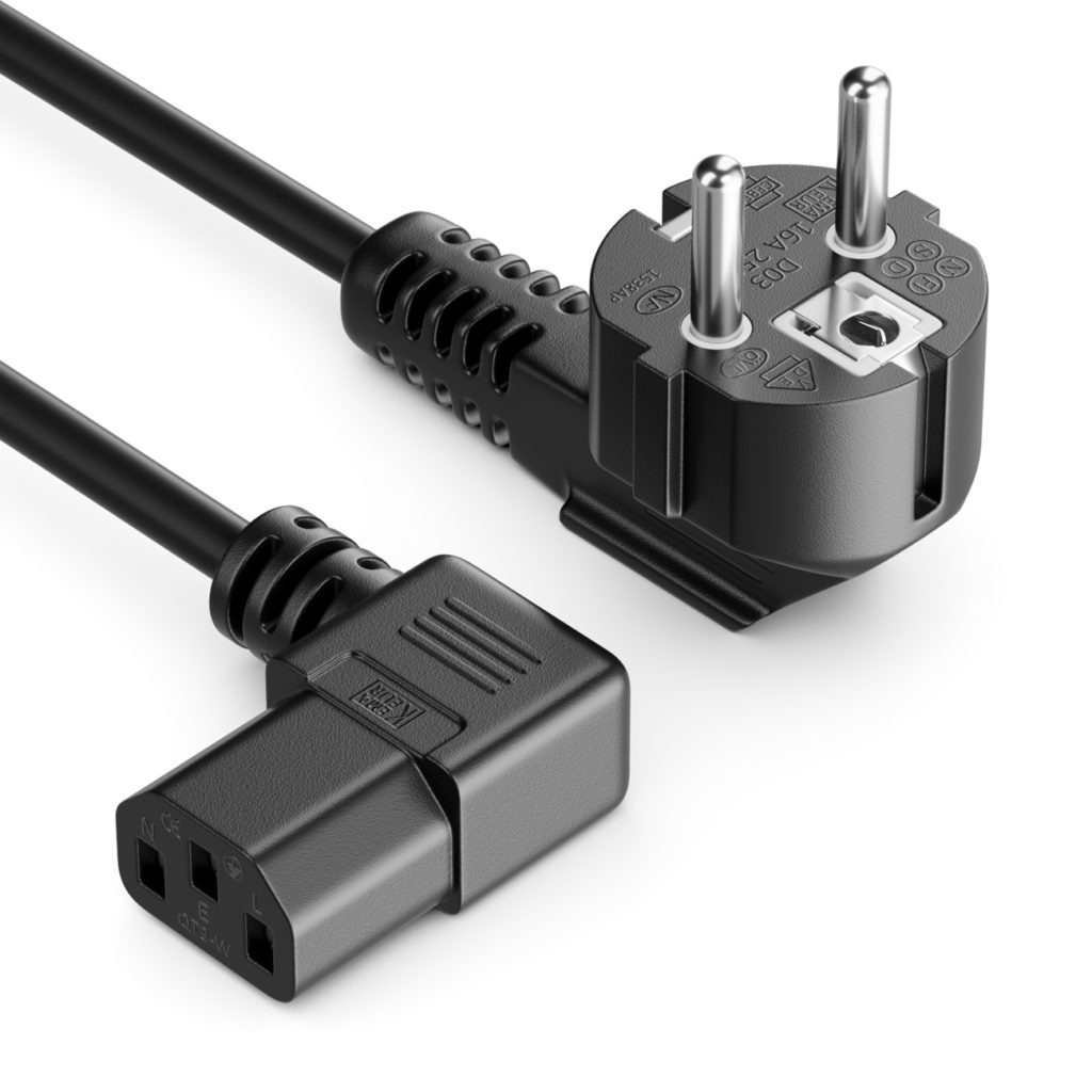 deleyCON Kaltgerätekabel Netzkabel Stromkabel Schutzkontakt Stecker Typ ...