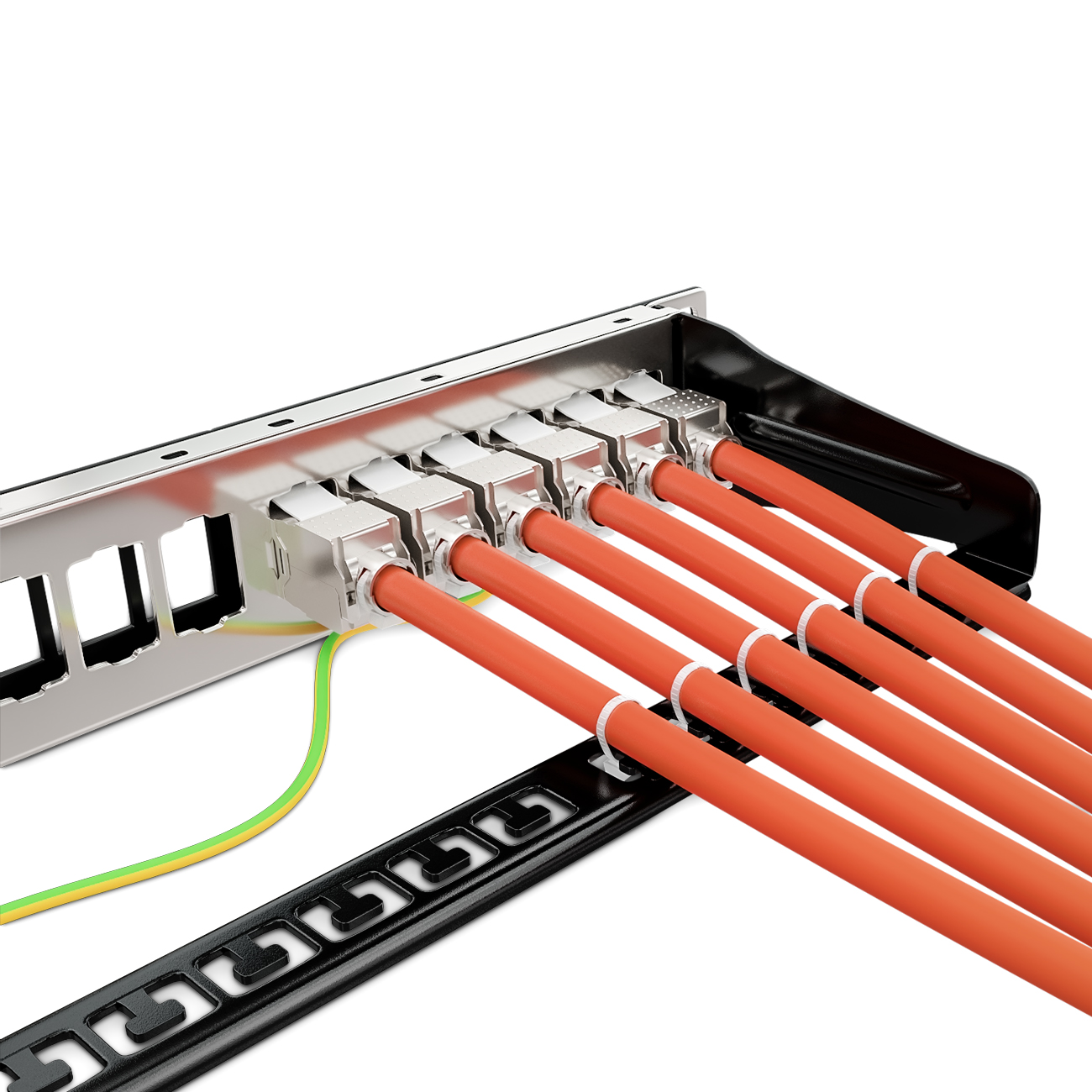 deleyCON 12 Port Patchpanel Set Patchfeld Modular 1HE 10 Zoll ...