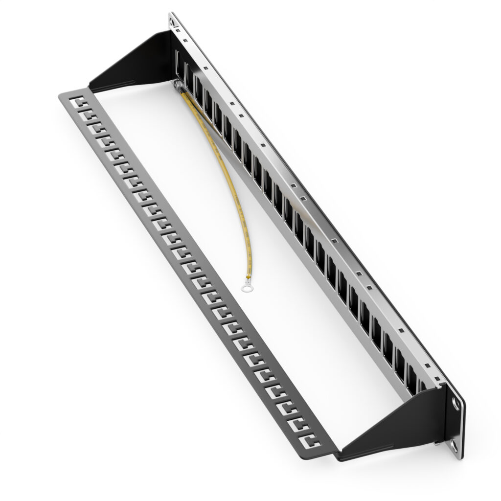deleyCON 24 Port Patchpanel Set Patchfeld Modular 1HE 19 Zoll ...