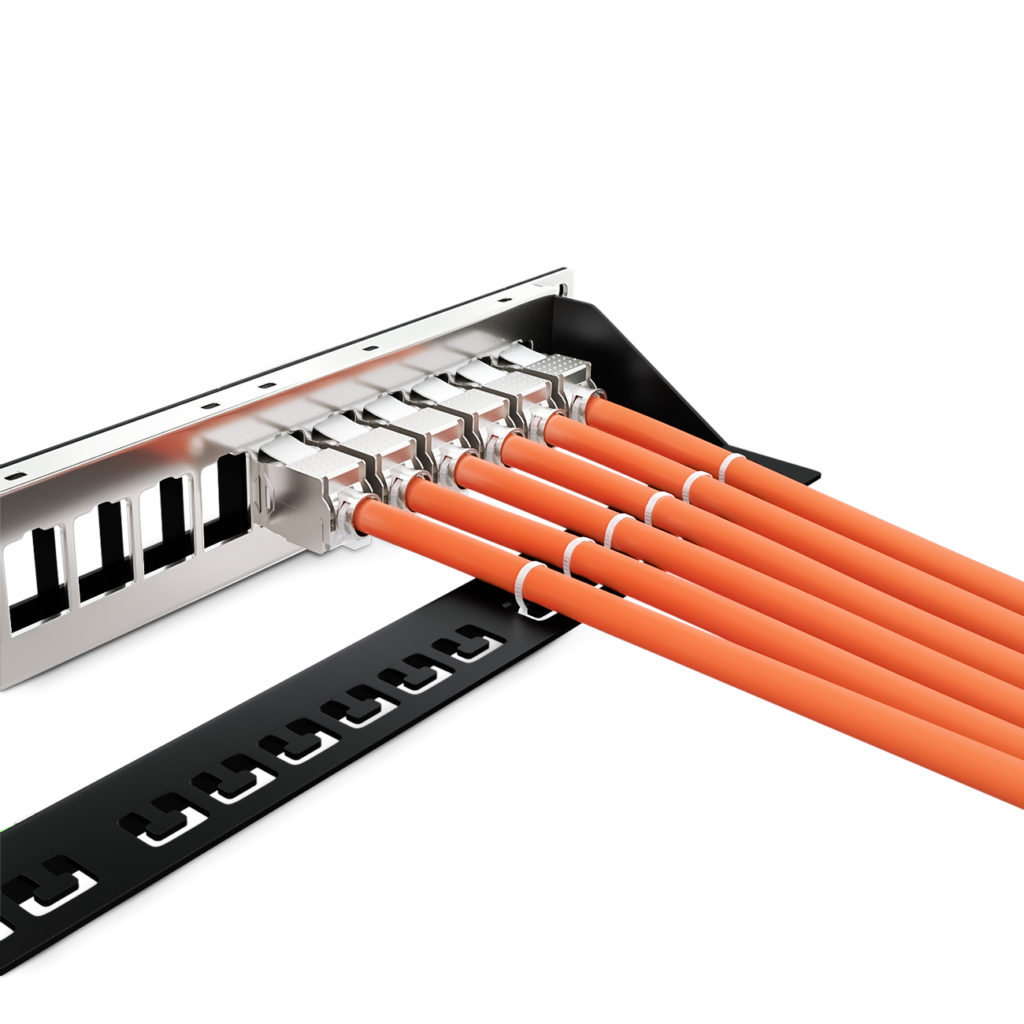 deleyCON 24 Port Patchpanel Set Patchfeld Modular 1HE 19 Zoll ...