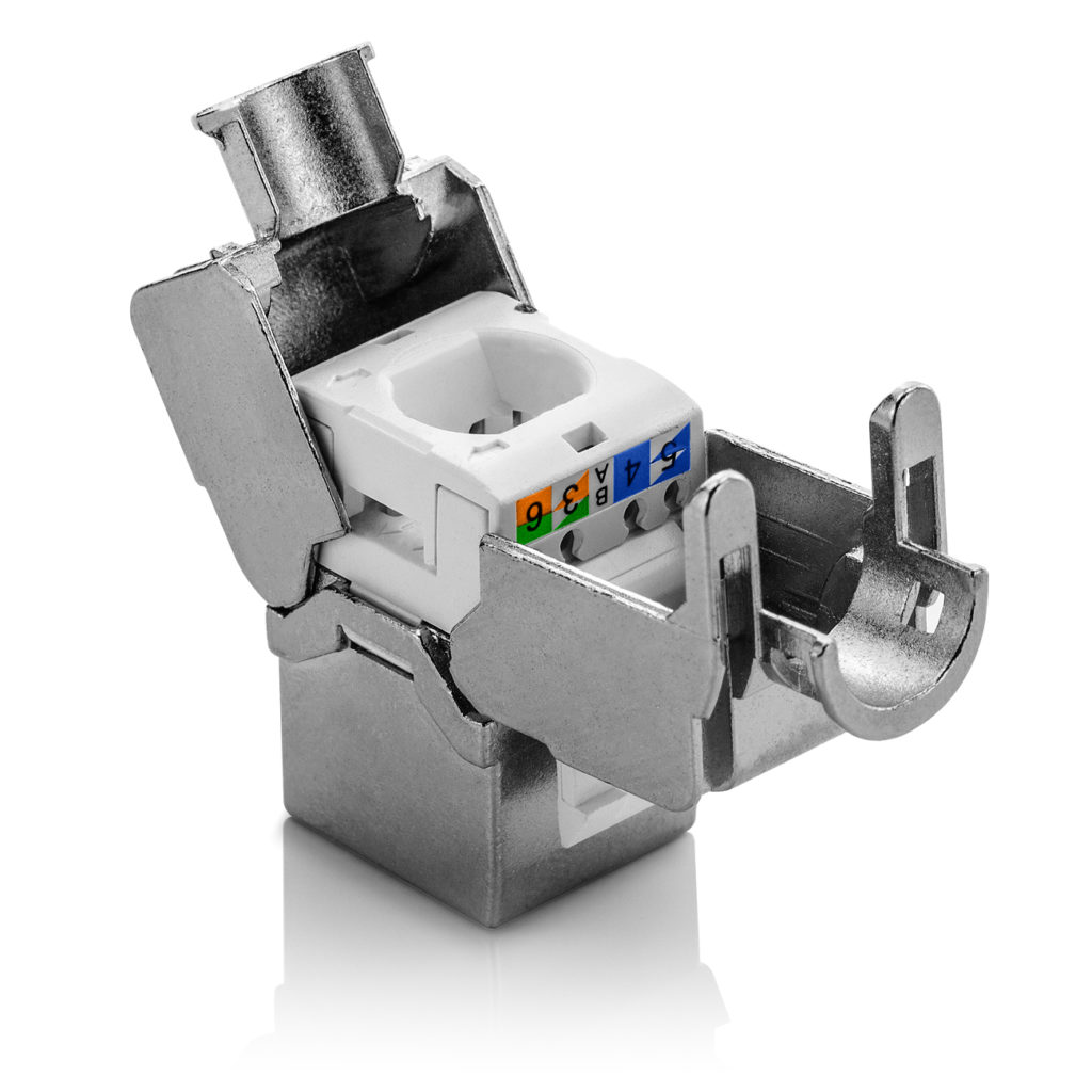 deleyCON 24 Port Patchpanel Set Patchfeld Modular 1HE 19 Zoll ...