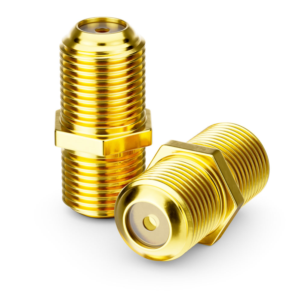 deleyCON 10x SAT Adapter Verbinder Koaxialkabel verlängern 2x F-Buchse ...