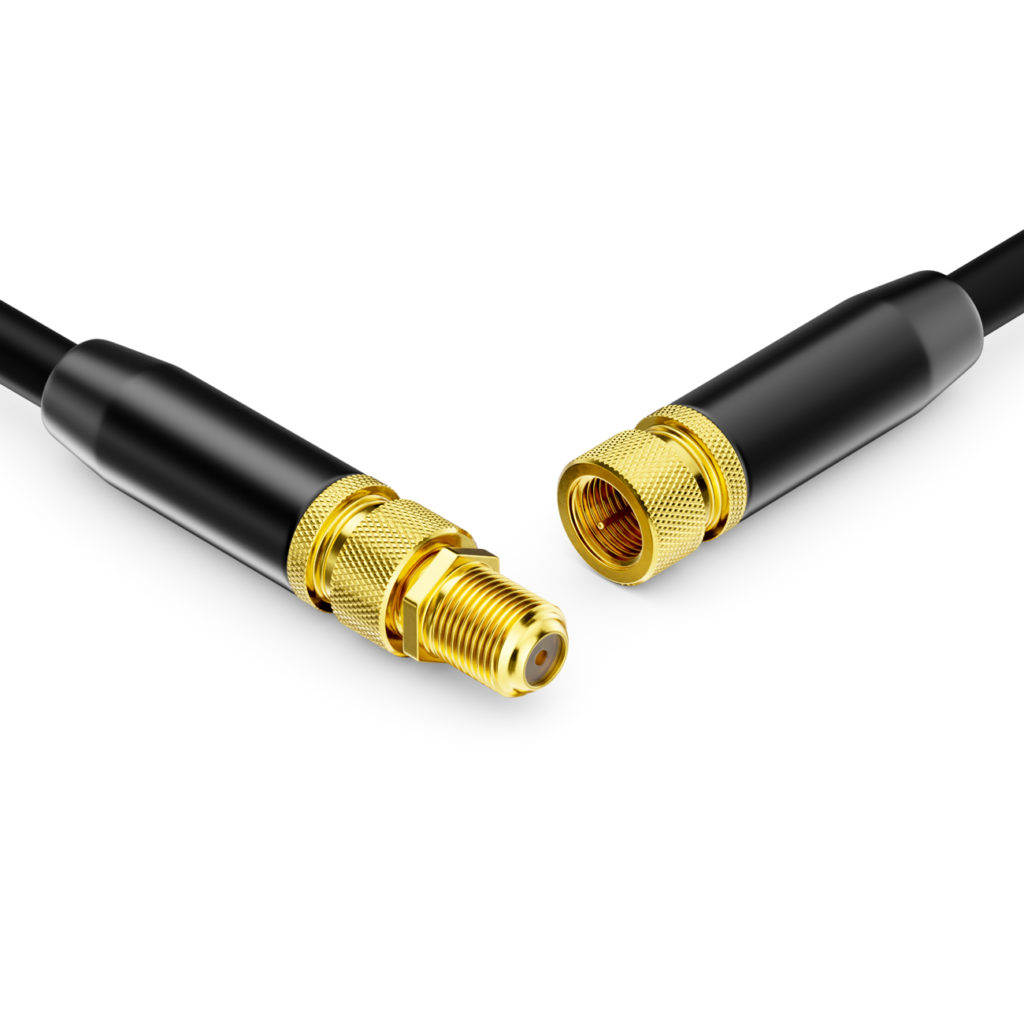 deleyCON 10x SAT Adapter Verbinder Koaxialkabel verlängern 2x F-Buchse ...