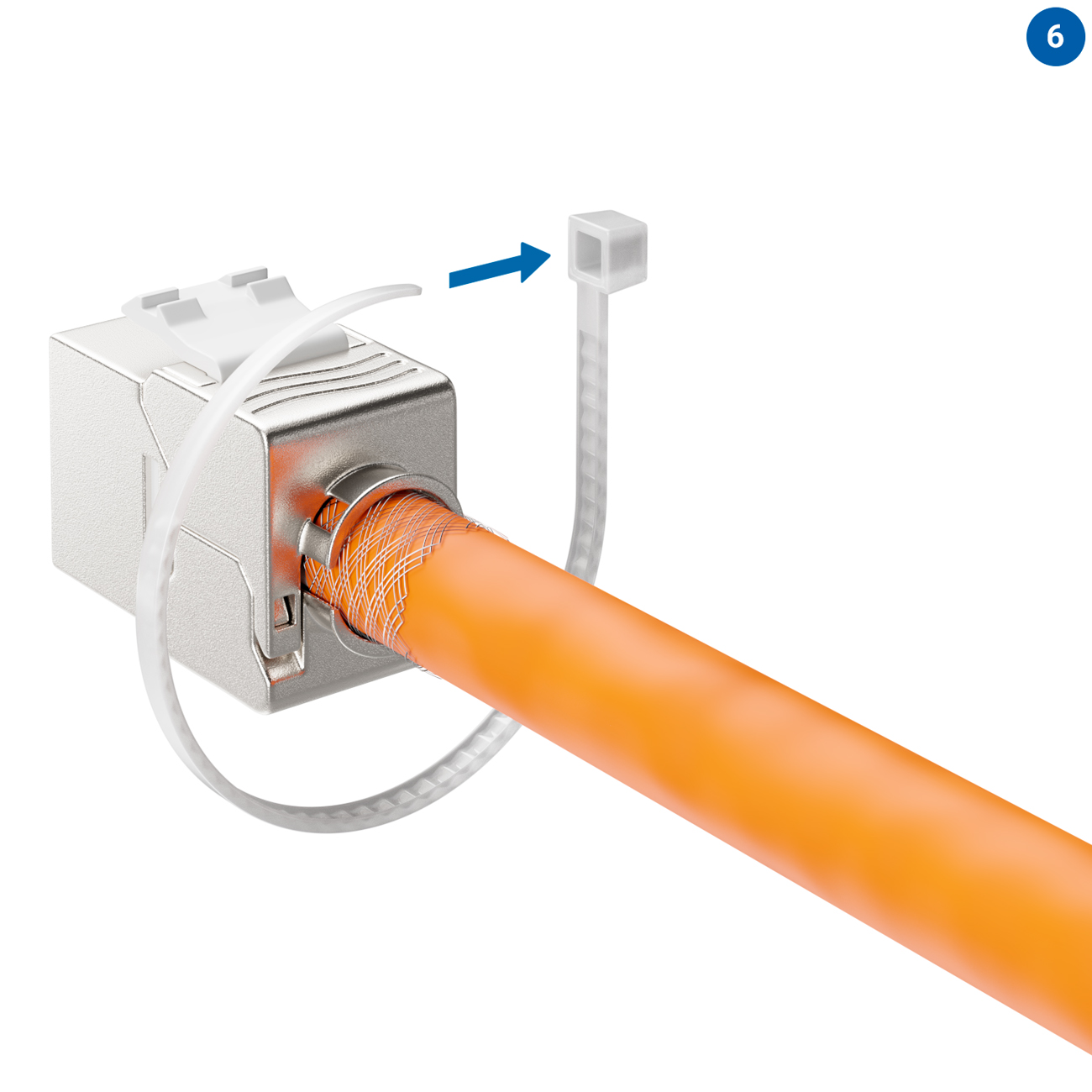 deleyCON CAT6a Mini Keystone Jack Modul STP Schirmung RJ45 Buchse ...