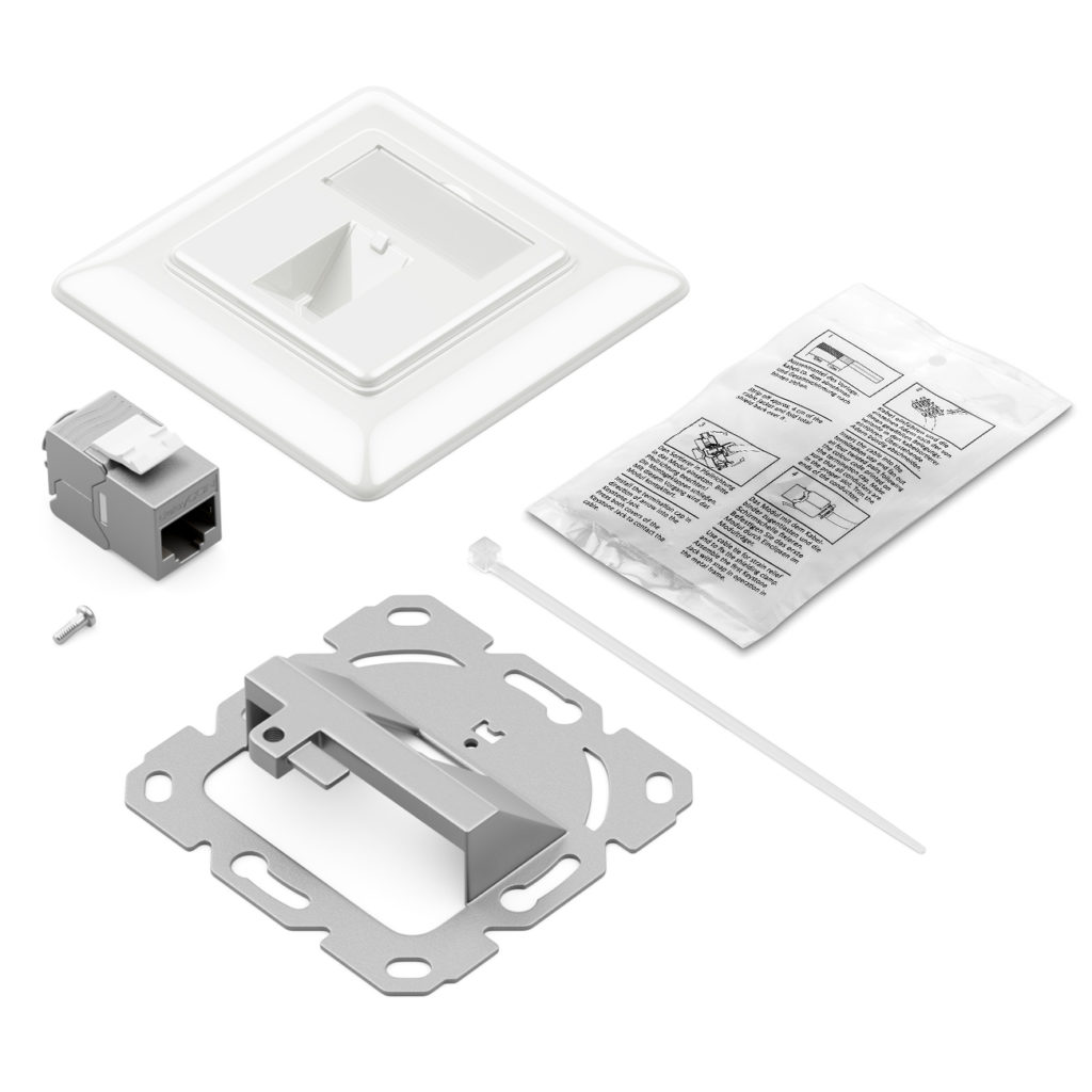 deleyCON CAT6a Keystone Netzwerkdosen Set - Netzwerkdose + Keystone ...