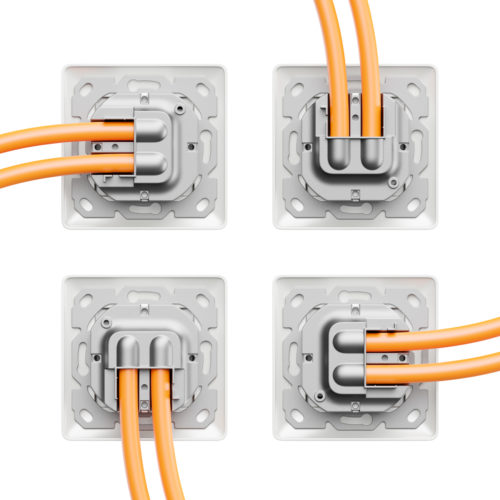 deleyCON CAT6a Netzwerkdose mit 2x RJ45 Buchse Geschirmt Unterputz ...