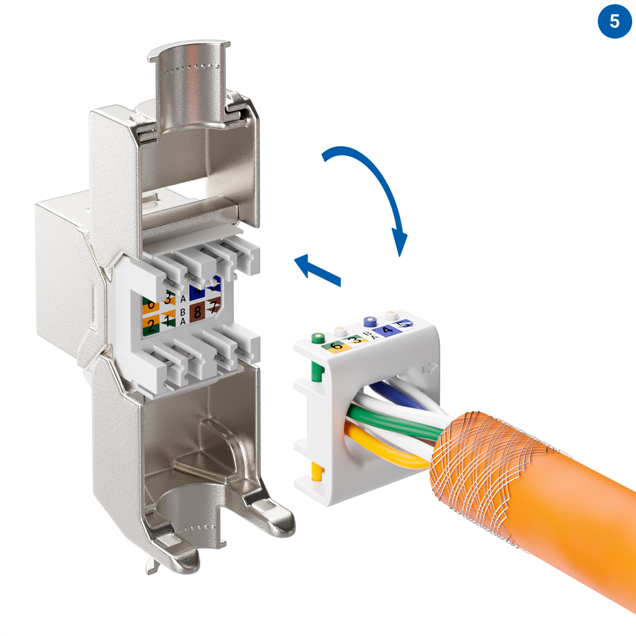 deleyCON CAT 7 Keystone Jack Modul Optimal für CAT7 CAT6 CAT6a ...