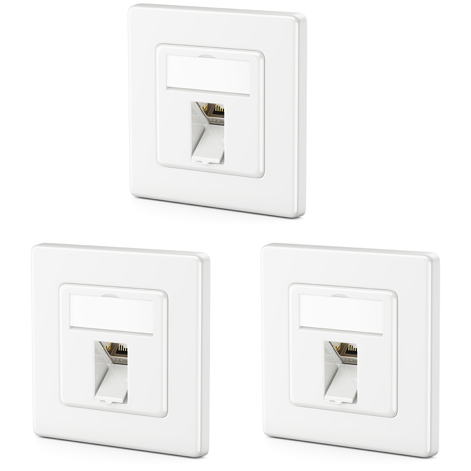 deleyCON CAT8 Keystone Netzwerkdosen Set 2000 MHz 40 GBit/s Unterputz ...