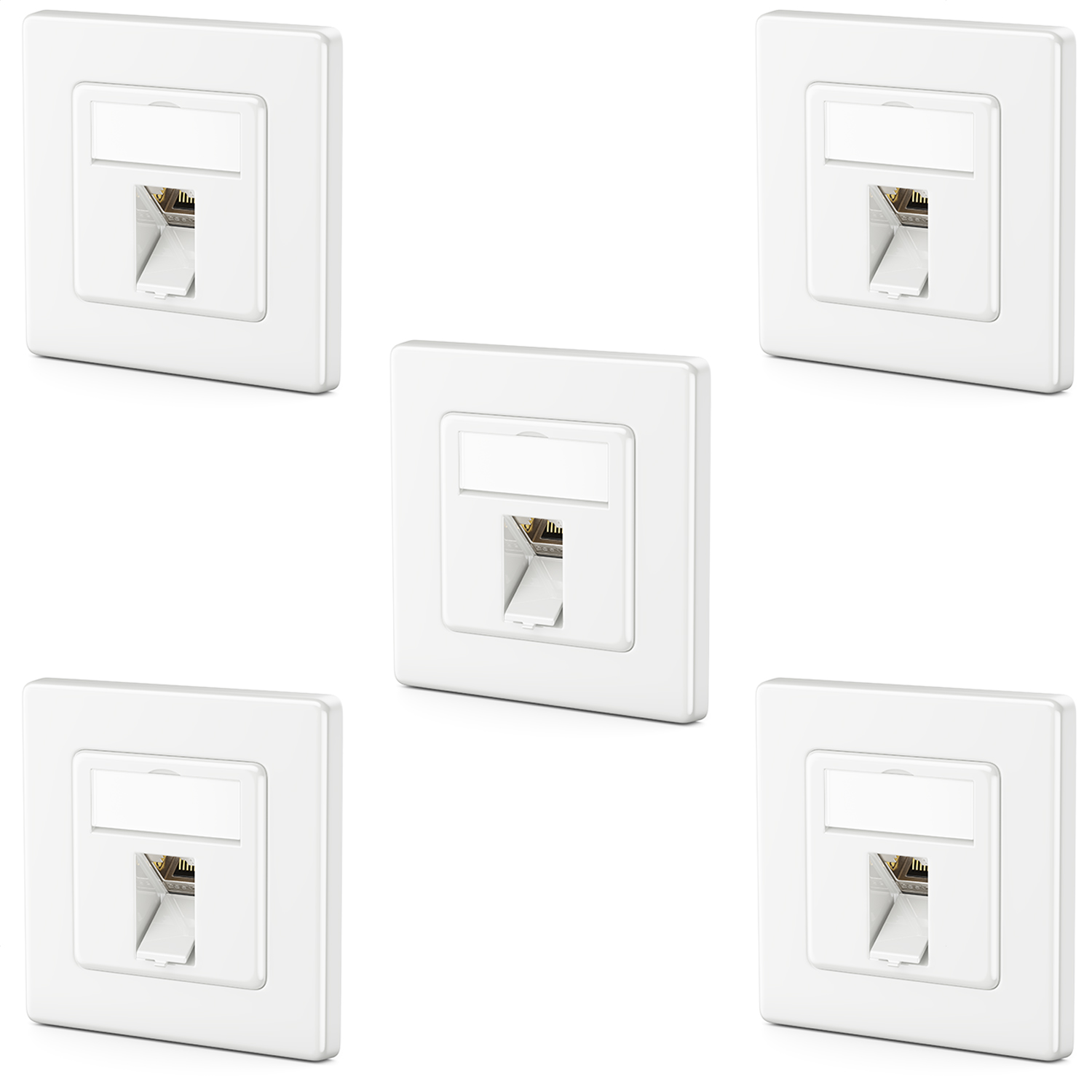 deleyCON CAT8 Keystone Netzwerkdosen Set 2000 MHz 40 GBit/s Unterputz ...