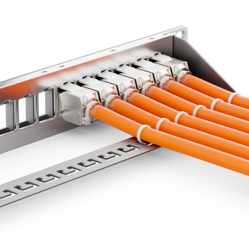 deleyCON 24 Port CAT7 Patchpanel SET Patchfeld Verteilerfeld Modular 1 ...